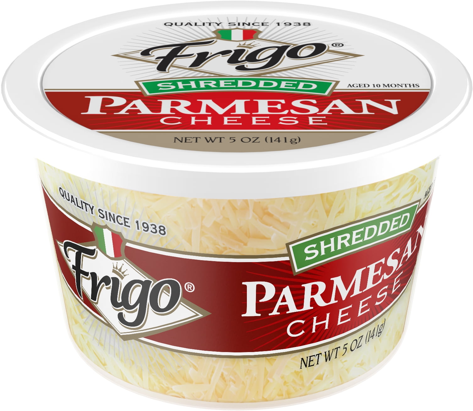Frigo Shredded Parmesan Cheese, 5 oz Refrigerated Plastic Cup – Rights ...