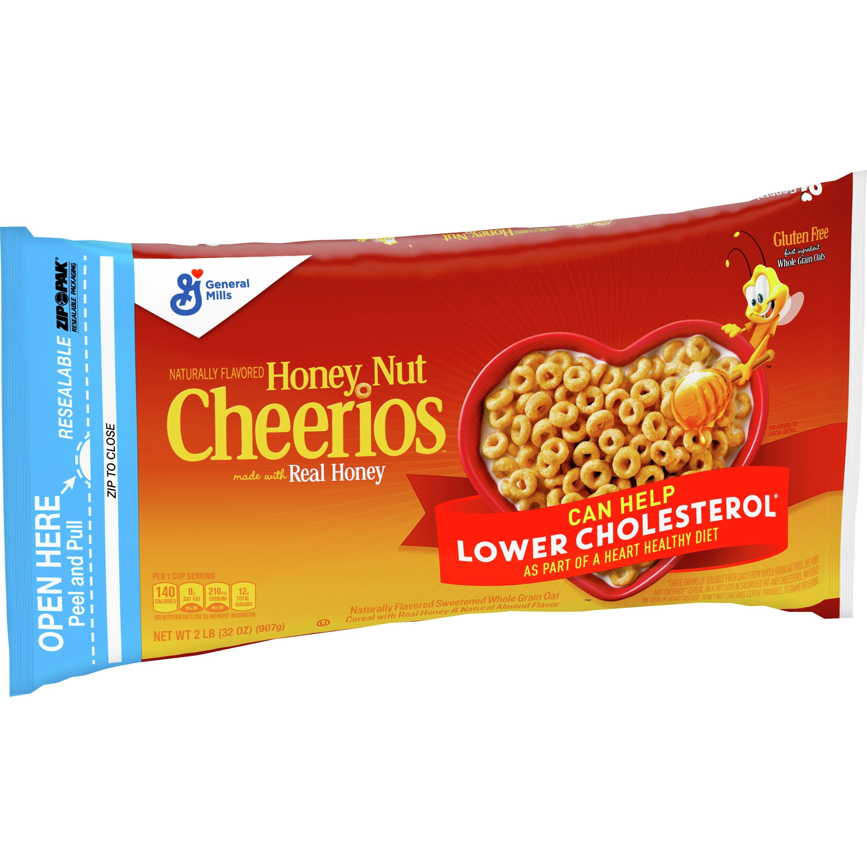 Honey Nut Cheerios Heart Healthy Gluten Free Breakfast Cereal, Value B ...